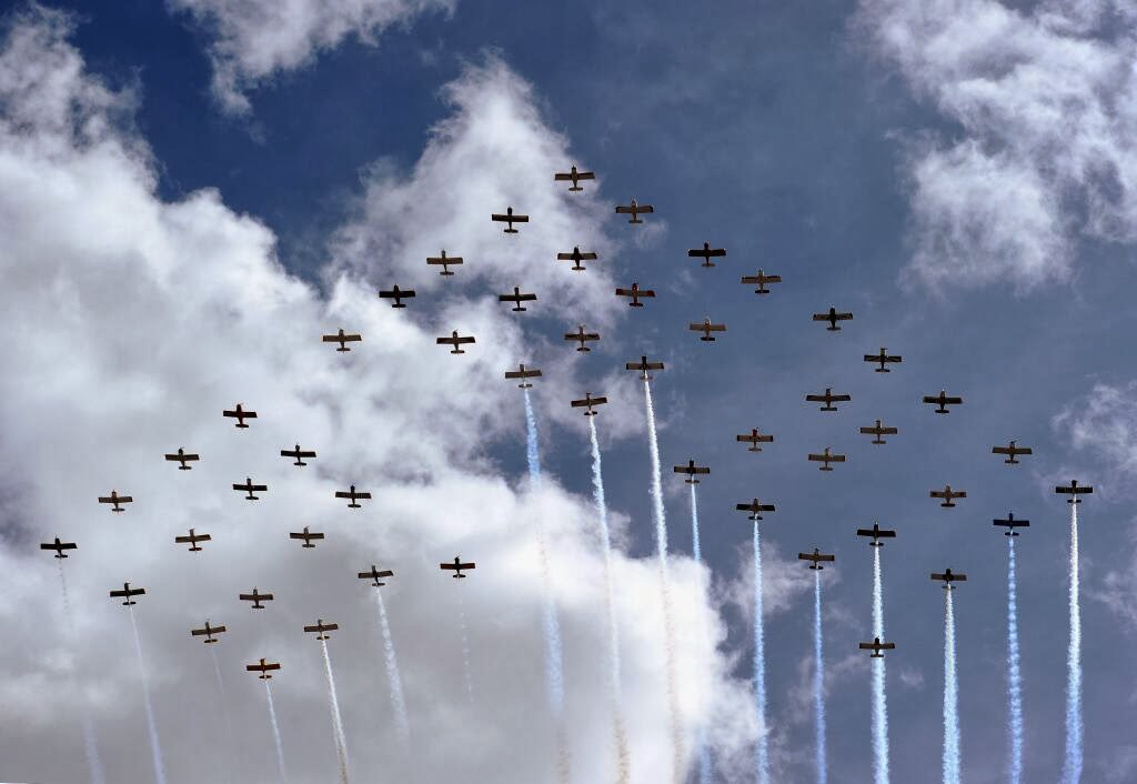World record 50-ship formation over NASCAR at Phoenix International Raceway